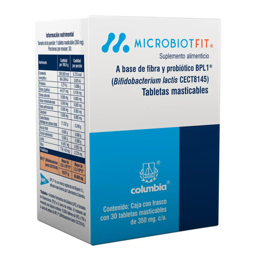 MICROBIOT FIT BIFIDOBACTERIUM LACTIS BPL-1 TABLETAS MASTICABLES 30C