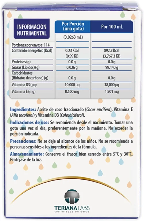 One Drop D3 Gotas 3 mL – Suplemento de vitamina D3