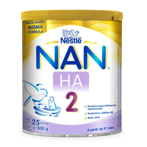 Formula láctea nan h.a. 2 800 gr - Farmacia a domicilio