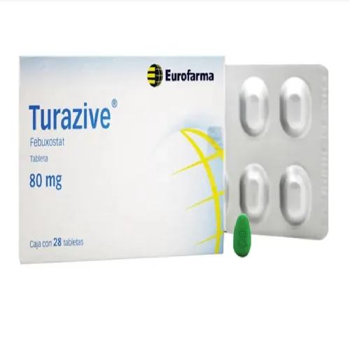 Turazive Febuxostat 80 Mg Con 28 Tabletas | Farmacia Online Prixz