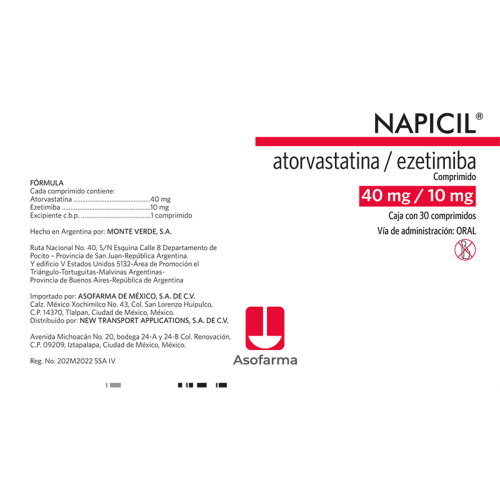 Napicil 40/10 Mg Con 30 Comprimidos Prixz Farmacia Online