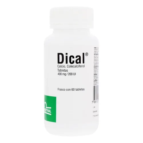 Compra Dical 400Mg/200Ui Con 60 Tabletas en Oferta