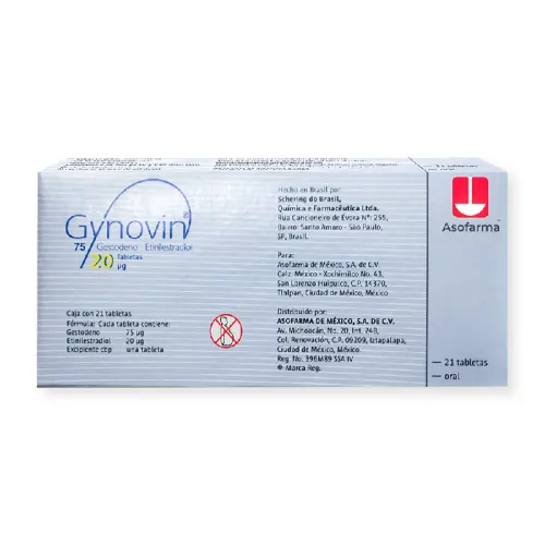 Compra Gynovin 75/20 Mcg Con 21 Tabletas en Oferta