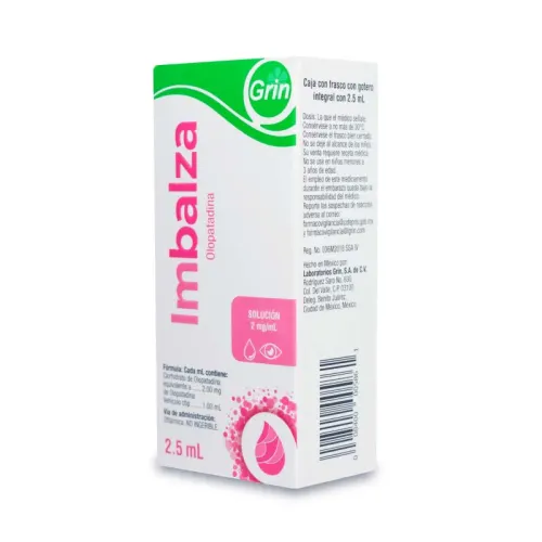 Imbalza Solución Oftálmica 2% 2.5 mL – Antialérgico ocular