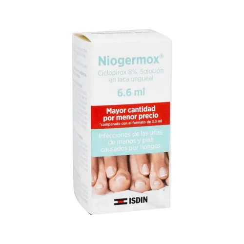 Niogermox solución 8% 6.6 mL – Tratamiento antimicótico uñas