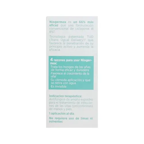 Niogermox solución 8% 6.6 mL – Tratamiento antimicótico uñas