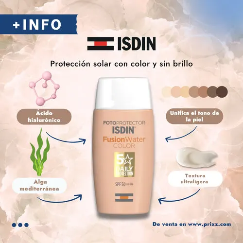 ISDIN Fusion Water Color SPF50+ 50 ml Tono Medium Facial