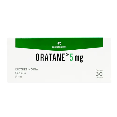 5 mg Cápsulas Isotretinoina Oratane C30 - Uso Dermatológico