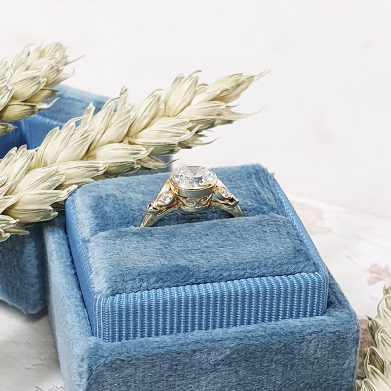 Floral inspired lab grown diamond engagement ring | Aardvark Jewellery