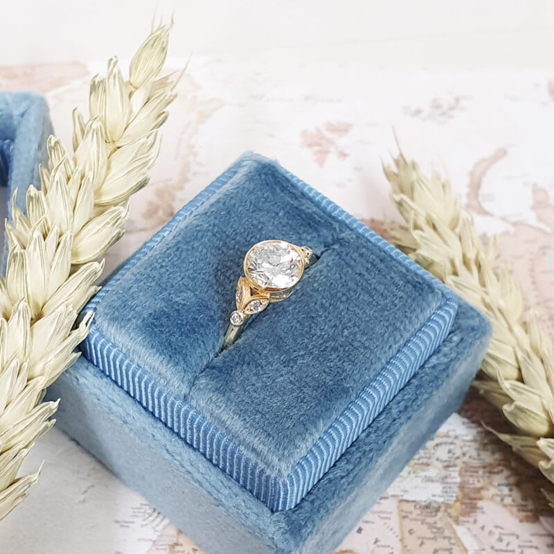 Floral inspired lab grown diamond engagement ring | Aardvark Jewellery