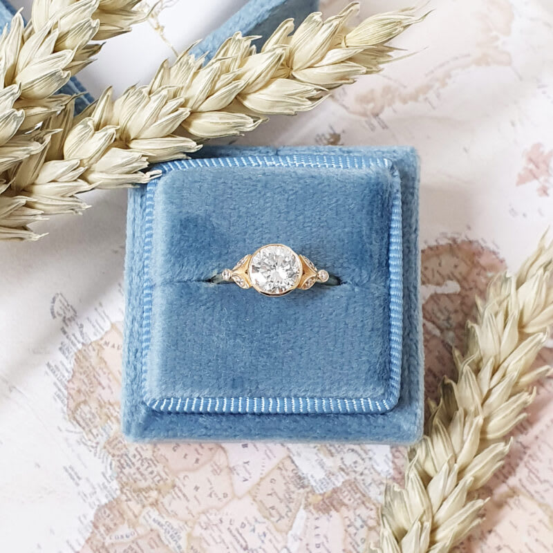 Floral inspired lab grown diamond engagement ring | Aardvark Jewellery