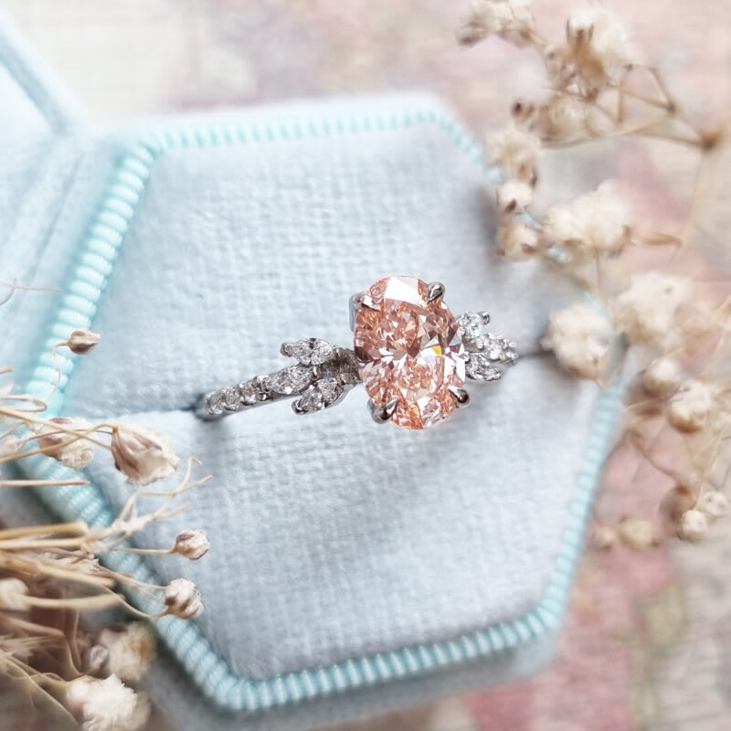 Pink lab grown diamond floral ring | Aardvark Jewellery