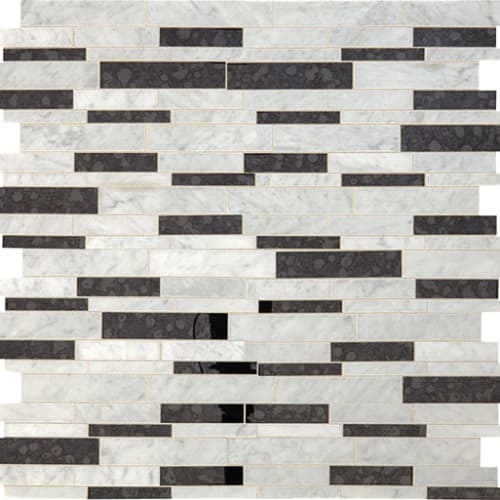 Lavaliere Carrara White/Black Ant Mirror Random Linear by Dal-Tile ...