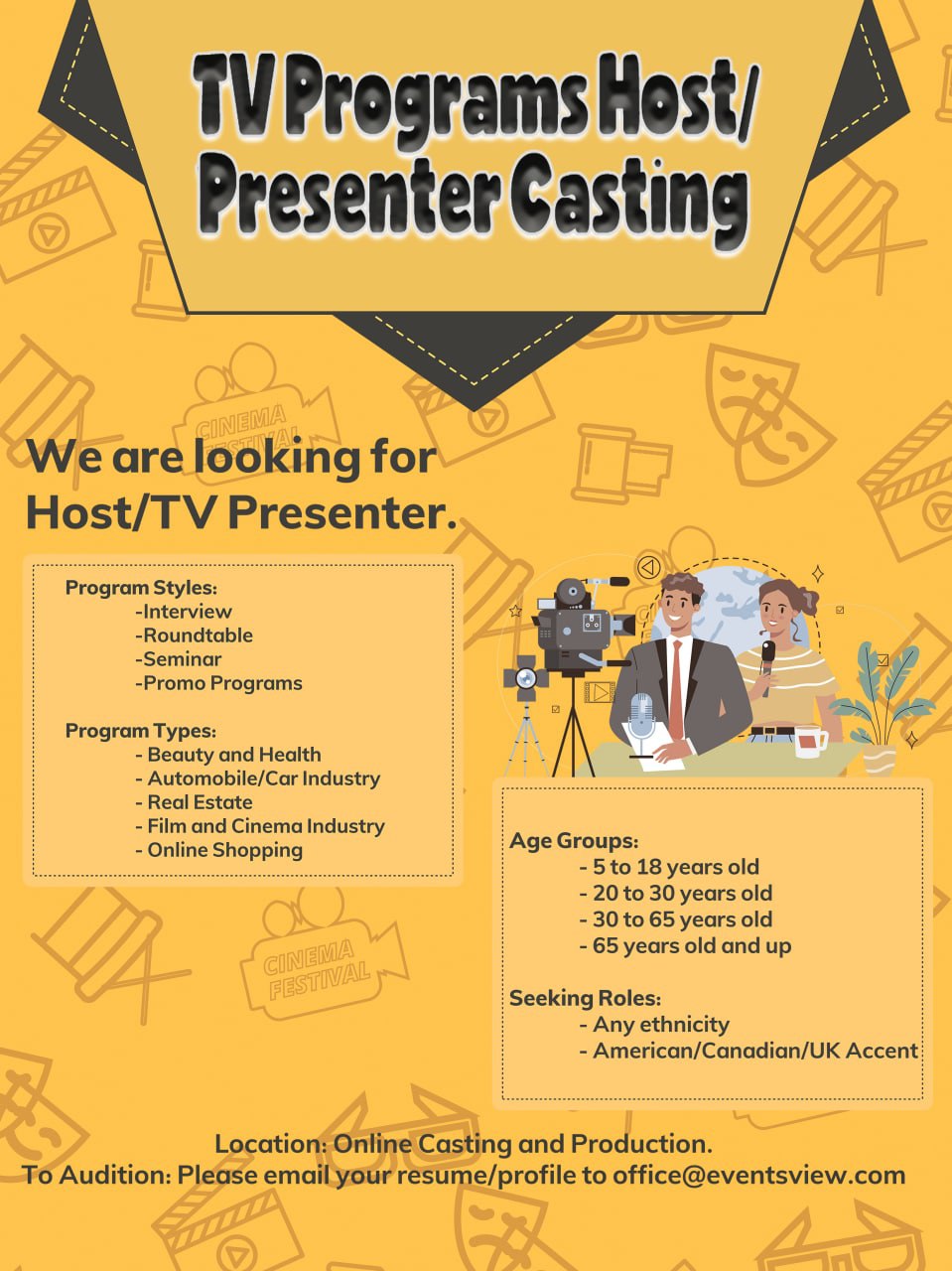 Television Hosting Auditions