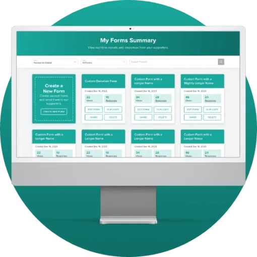 Custom Form Builder for Nonprofits | Project World Impact