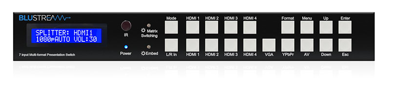 Blustream 7 Input Multi-format Presentation Switch (MFP72) - Projectorpoint