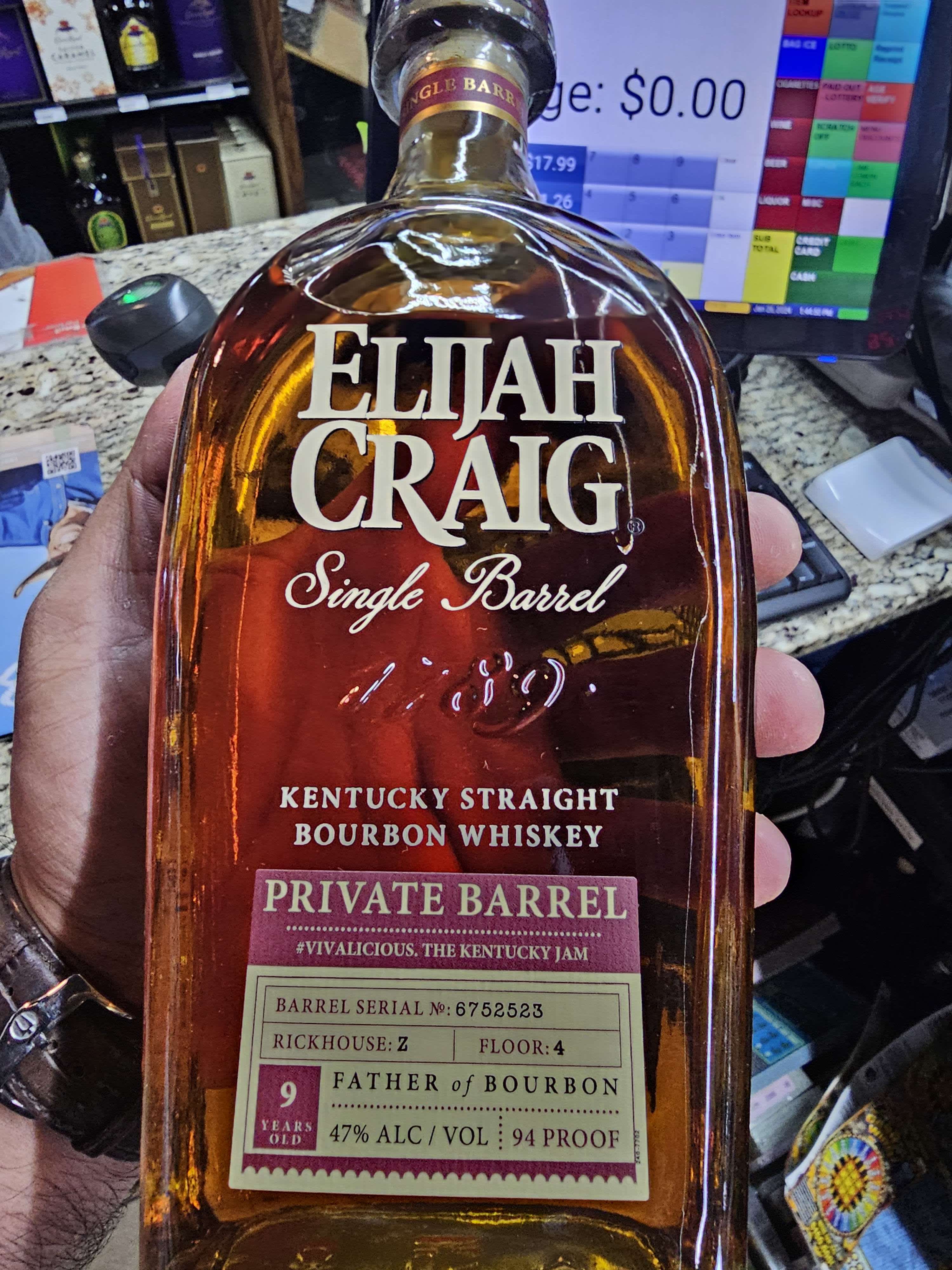 Elijah Craig 94 proof single barrel Delivery in Mount Dora, FL | Viva ...