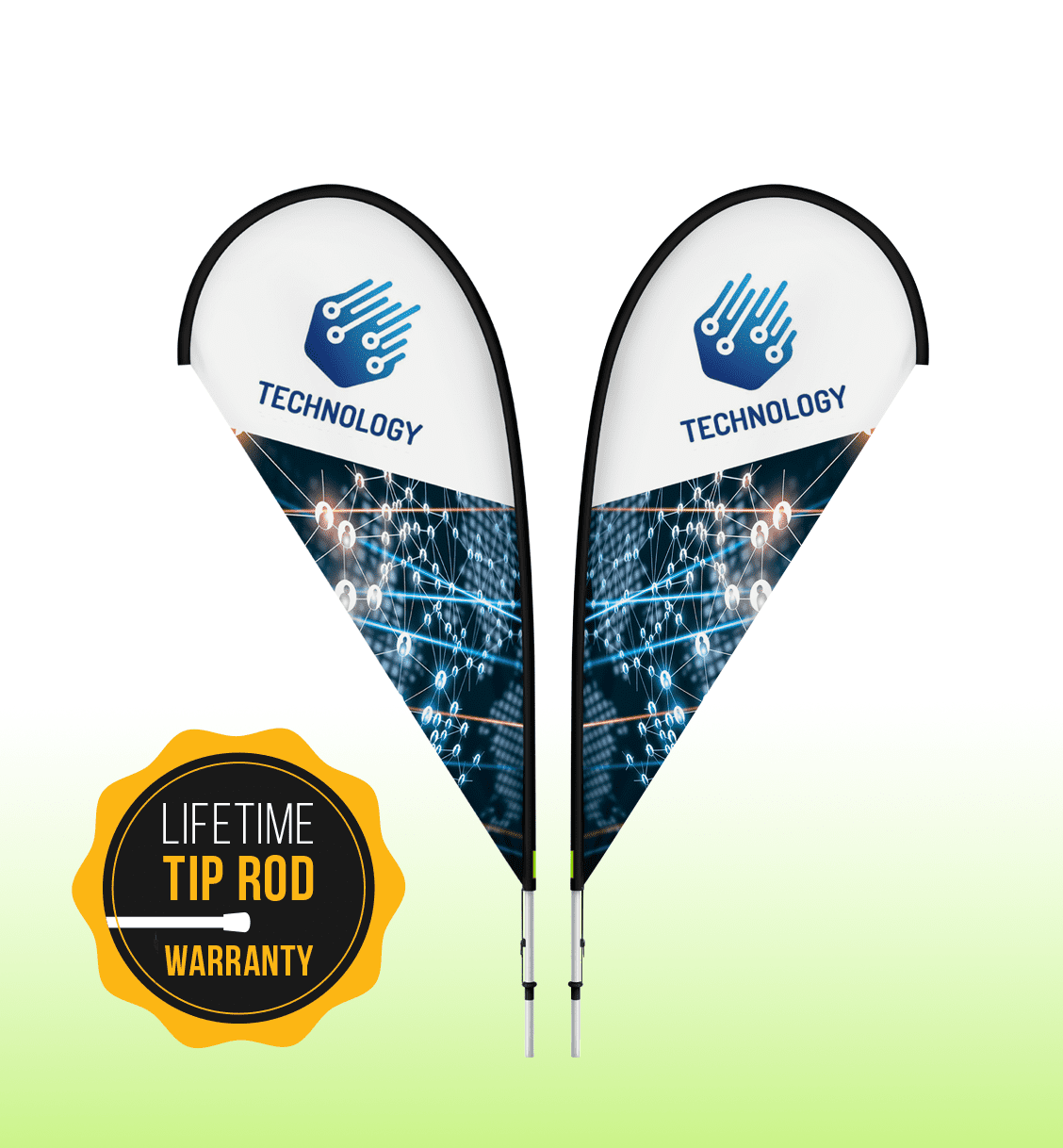 TEARDROP BANNER - Eco Medium Double Sided Banners - Tear Drop Feather ...