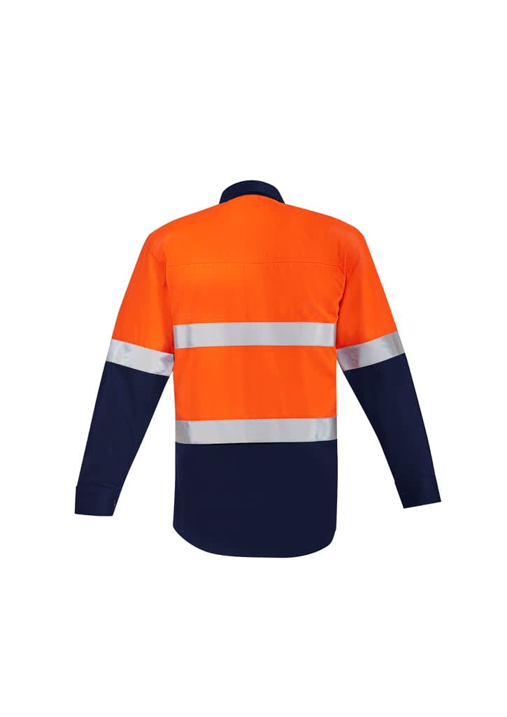 Mens Orange Flame HRC 2 Hoop Taped Open Front Spliced Shirt - Modern ...