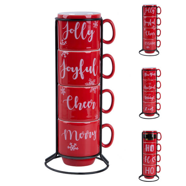 Ceramic Stacking Mugs With Rack Set PN2493 from HT-Sourcing | Misc ...