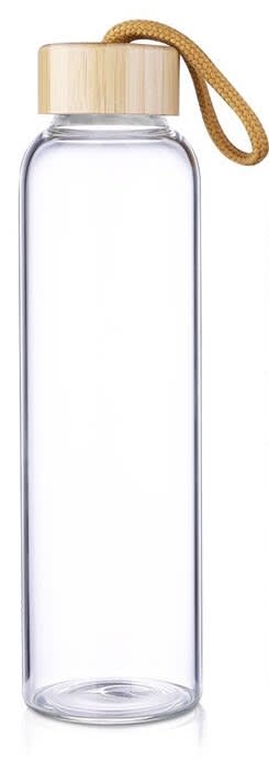 Glass Fusion Bottle With Bamboo Lid - 600Ml PS2401LB from Promostock ...