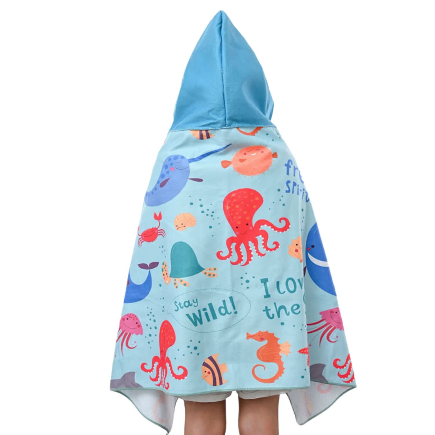 100% Microfibre Sublimation Kids Hooded Towel Surf Shawl PCC906 from ...