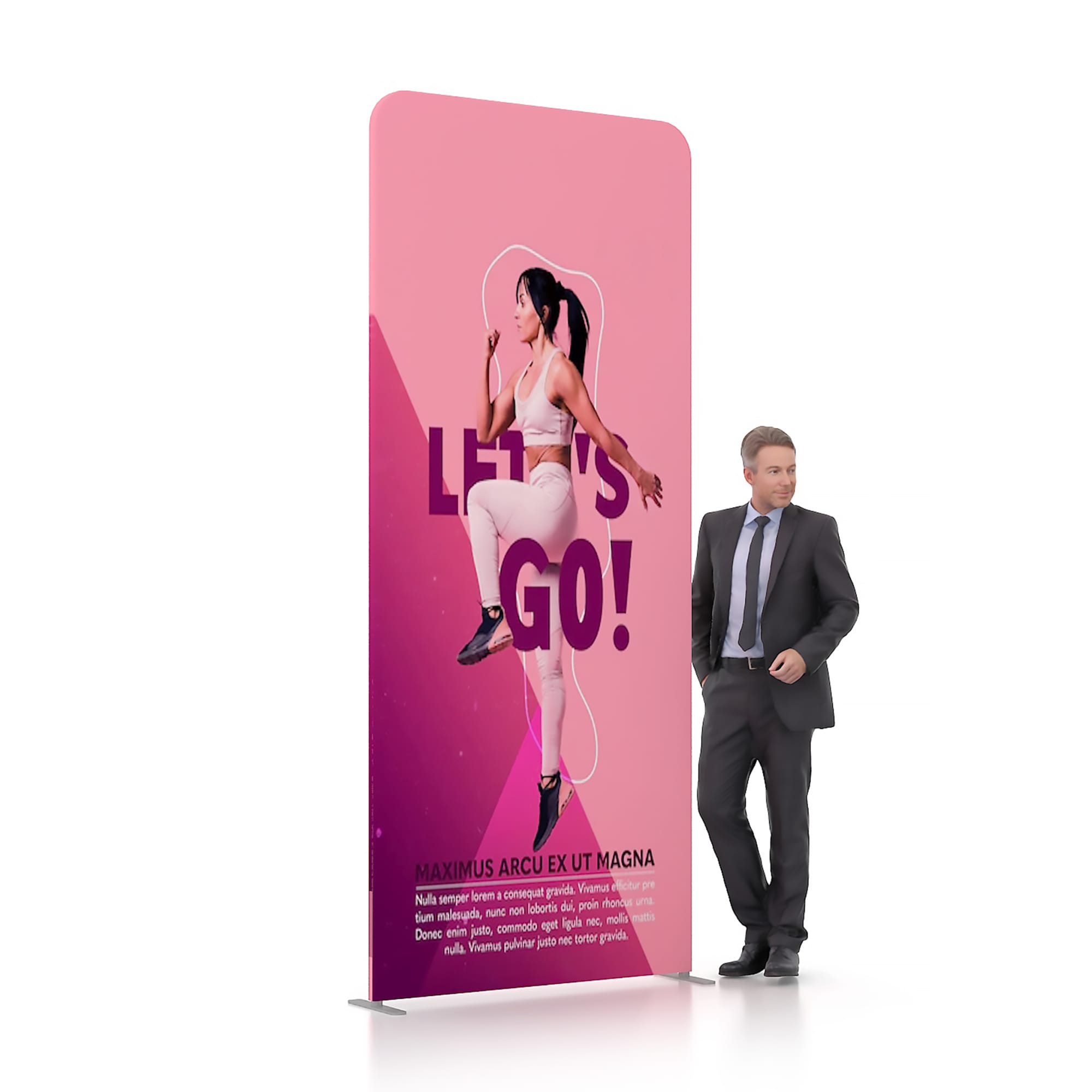 1.5m x 3m Straight Tension Fabric Display Wall | The Branding Office