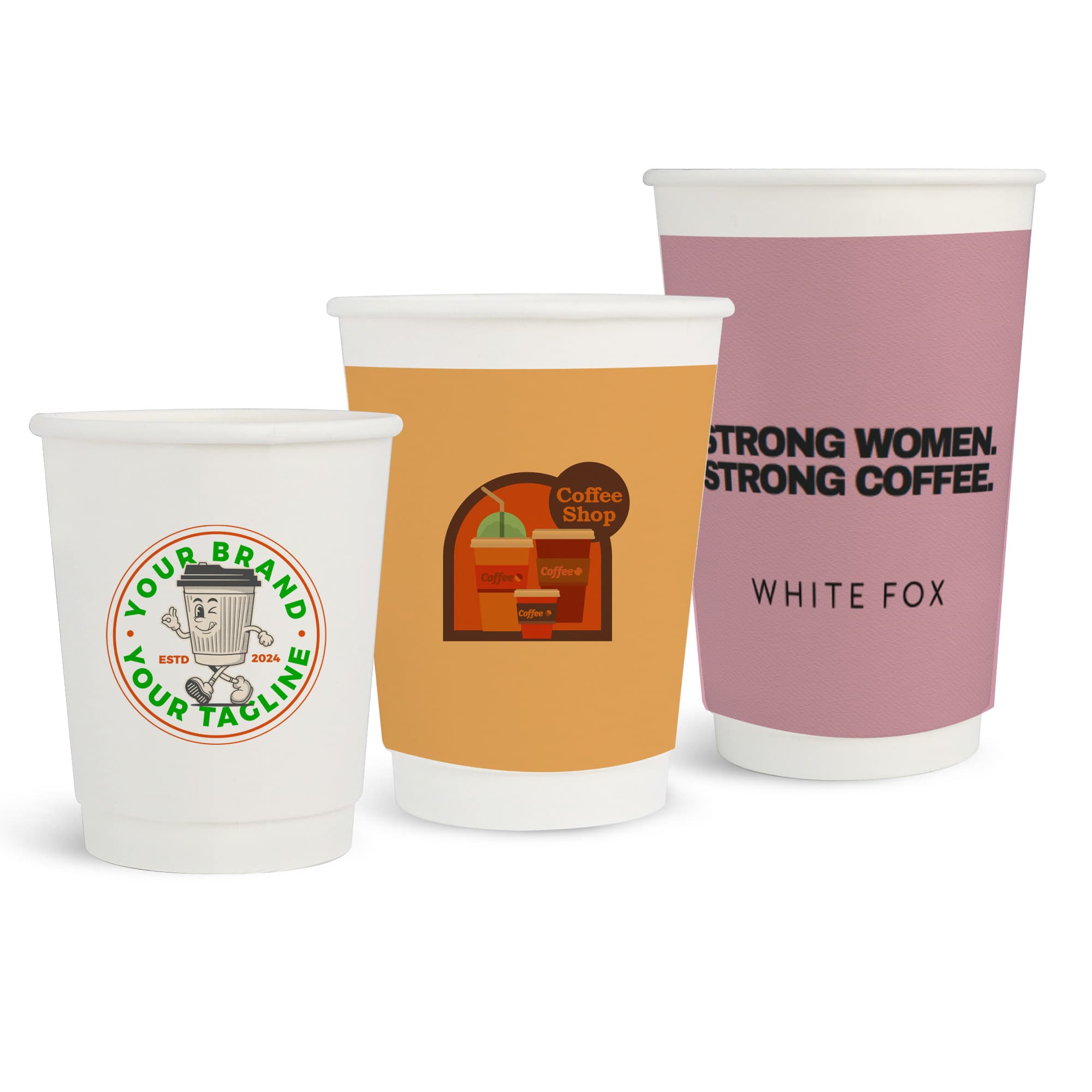 Home Compostable Aqueous Double Wall Paper Cups PCD075B from Promo ...