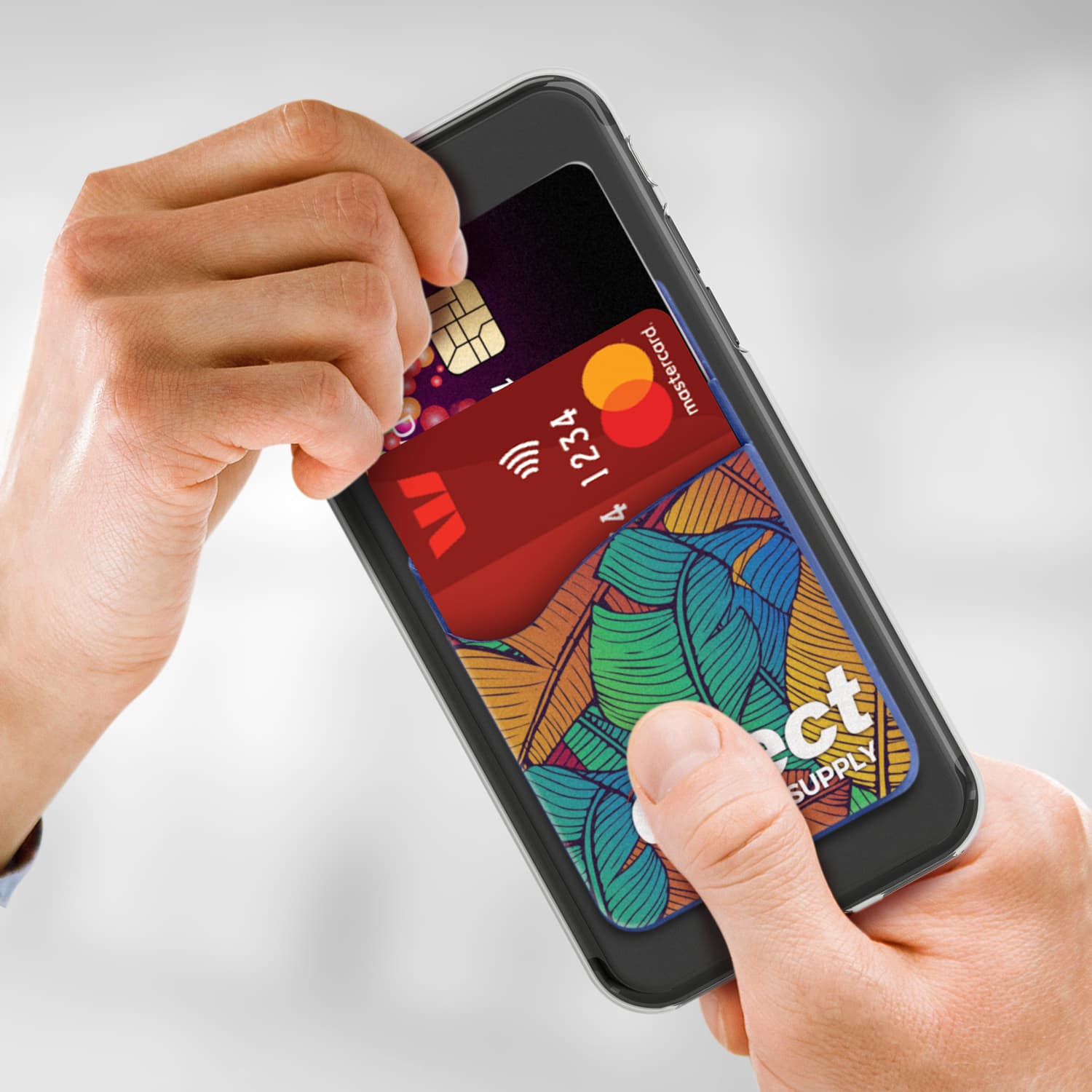 Dual Silicone Phone Wallet - Full Colour - Modern Promotions