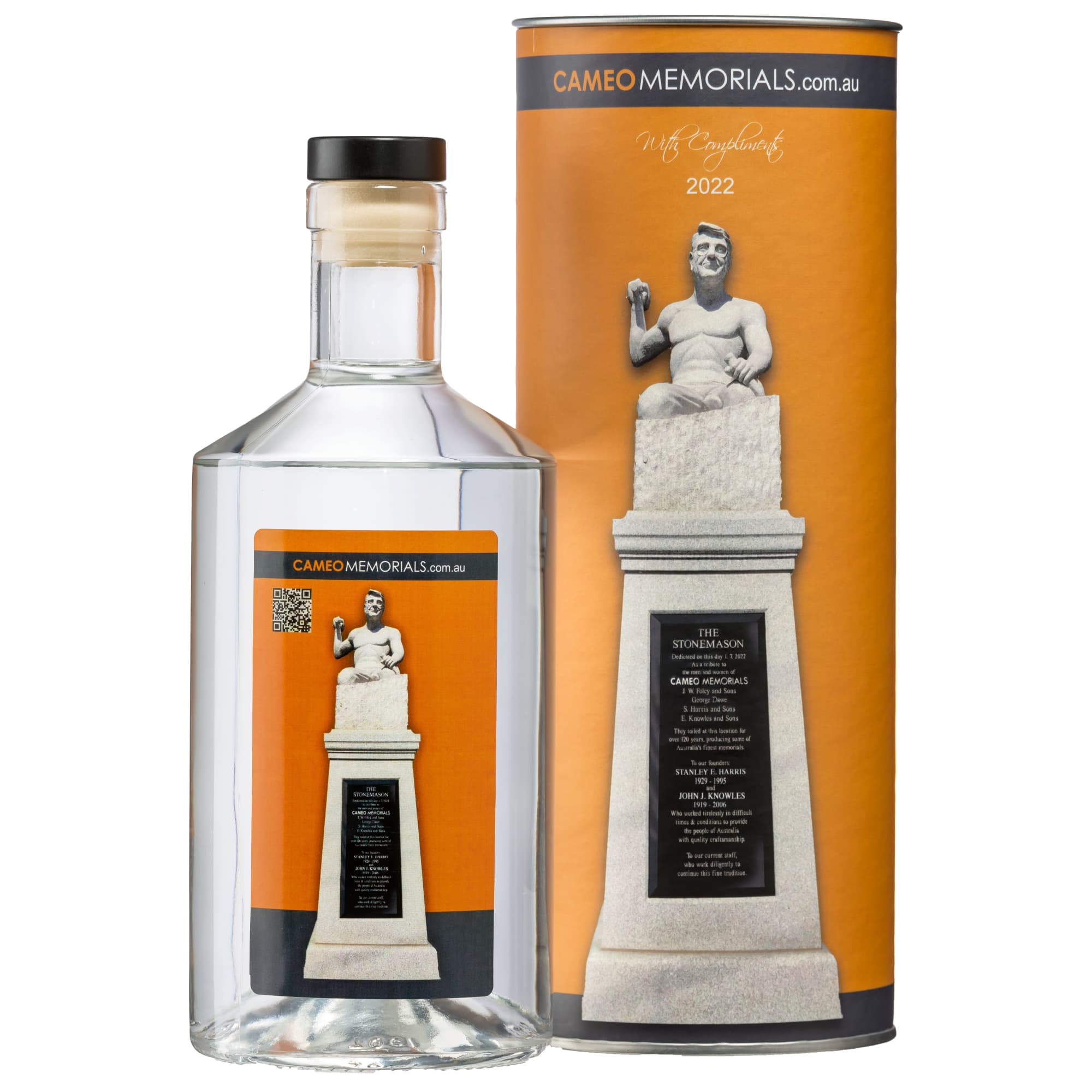 Custom Labelled Gin Inside Cylinder CLGC from Wines by Design | Wines ...