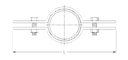 Pipe Supports Standard Riser Pipe Clamp SRPC-240-X | ProTenders