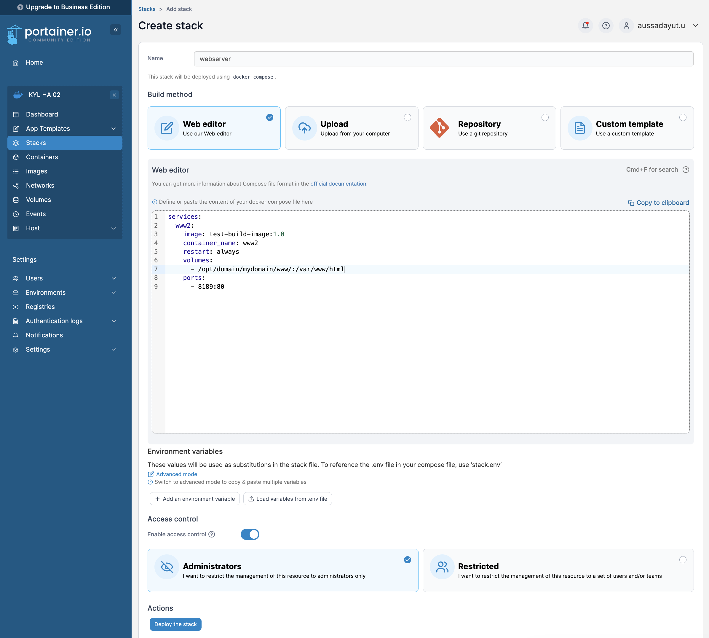 Portainer | KYL Tech.