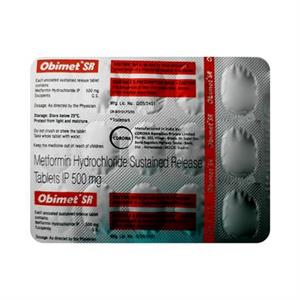 Buy Obimet SR 500 mg Tablet | Flat 20% Off | Uses, Side effects ...