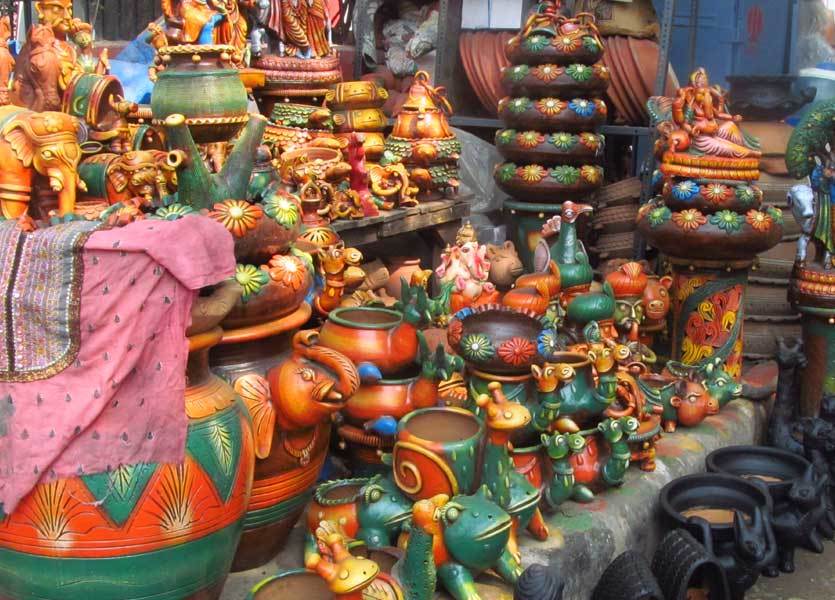 Matka Market Lying Next To Sarojini Nagar Offers A Sea Of Earthen Pots ...