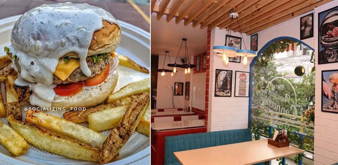 Gorge On Cheese Lava Burger @ The American Connection | So Delhi