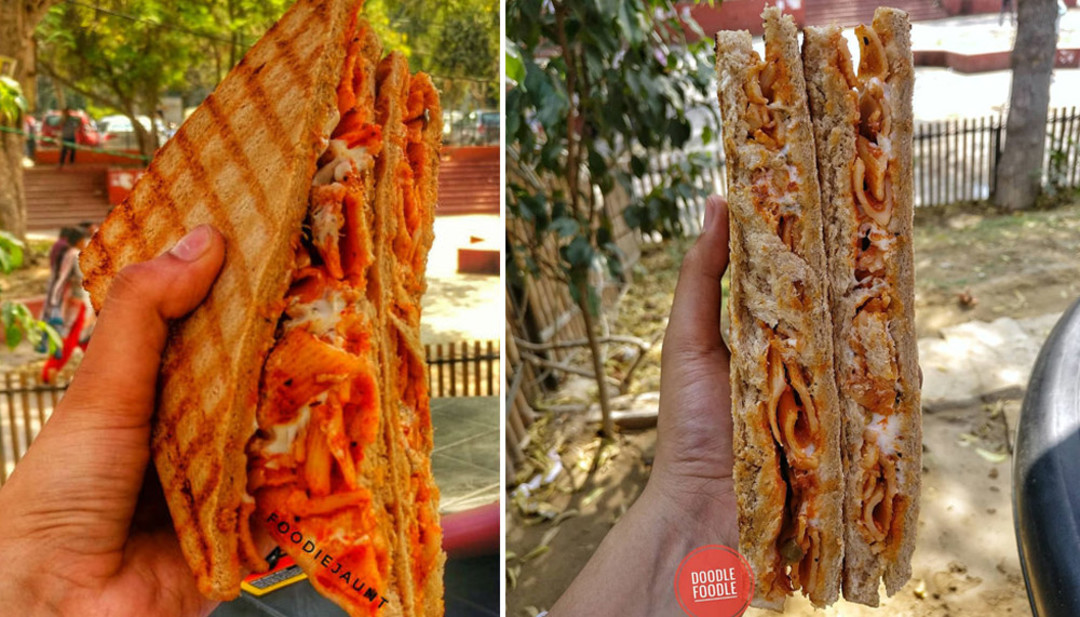 Try This Cheese Pasta Grill Sandwich In Rajendra Place | So Delhi