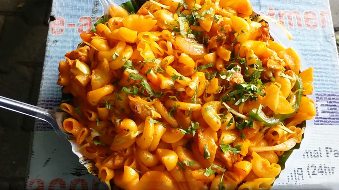 Chilli Garlic Chicken Macaroni At Sethi Dhaba, Mehrauli | So Delhi