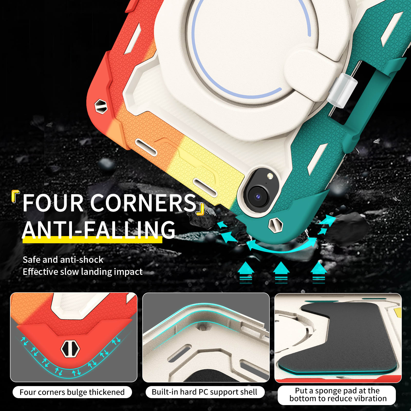 SBT-006 Case Armor Tablet Cover Tebal Tahan Banting Stand Berdiri Anak ...