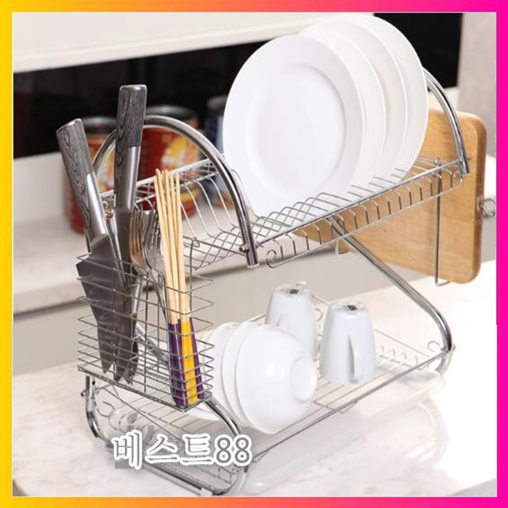 Promo Rak Stainless Piring Dan Gelas Ukuran Besar 43X25X39Cm COD Diskon ...