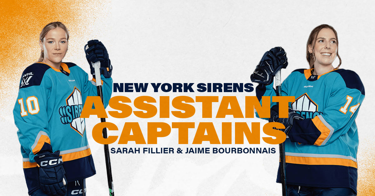 NEW YORK SIRENS NAME SARAH FILLIER AND JAIME BOURBONNAIS AS ALTERNATE ...