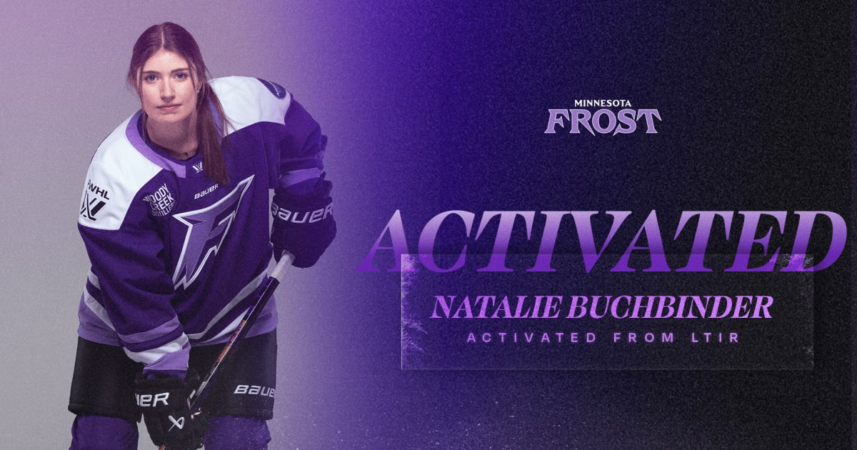 NATALIE BUCHBINDER RETURNING TO MINNESOTA FROST LINEUP | PWHL ...
