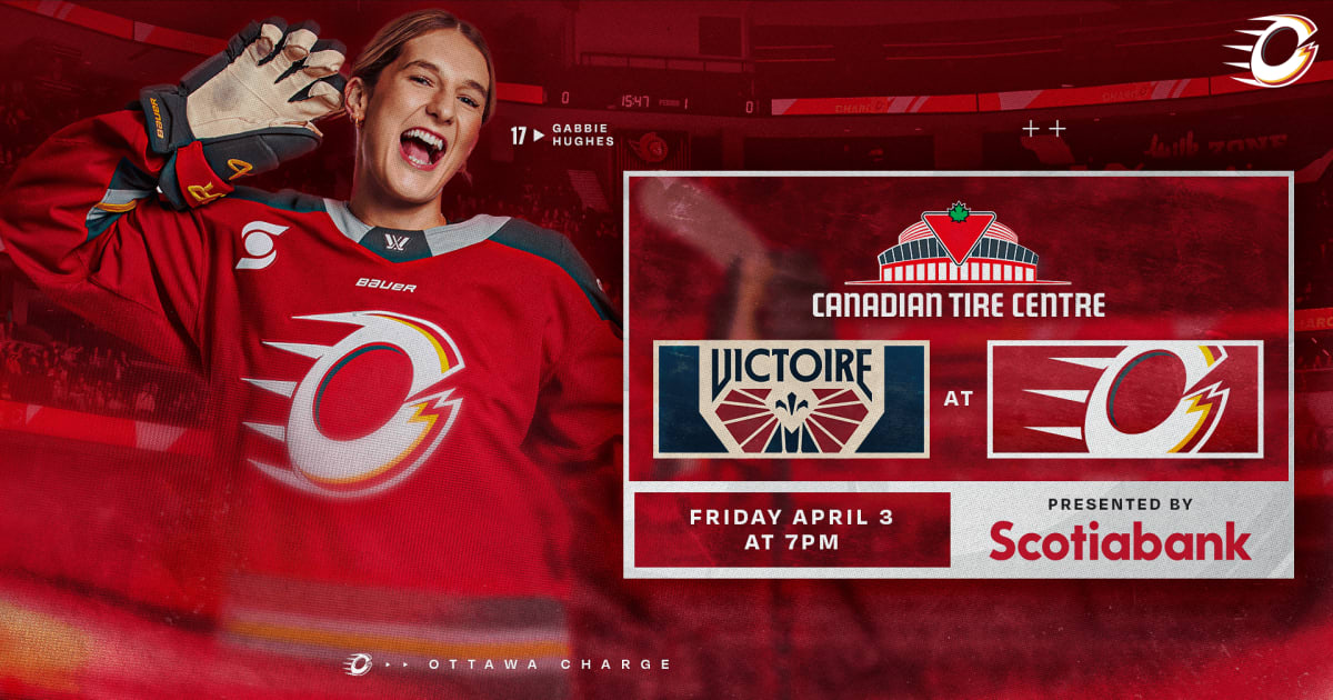 Ottawa Charge Matchup Against Montréal Victoire Now To Be Played At