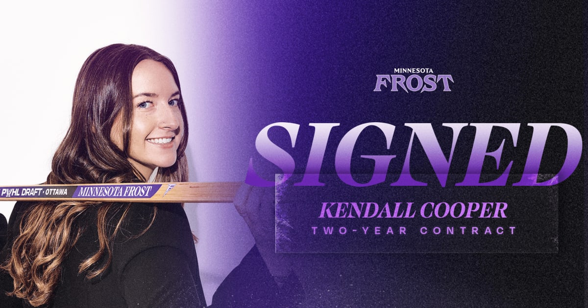 MINNESOTA FROST SIGN FIRST-ROUND DRAFT CHOICE KENDALL COOPER TO A TWO ...