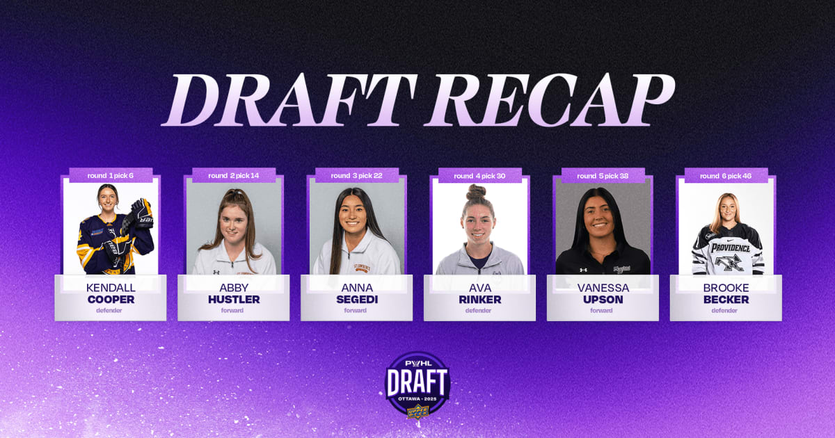 MINNESOTA FROST 2025 PWHL DRAFT PRESENTED BY UPPER DECK RECAP | PWHL - Professional Women's ...