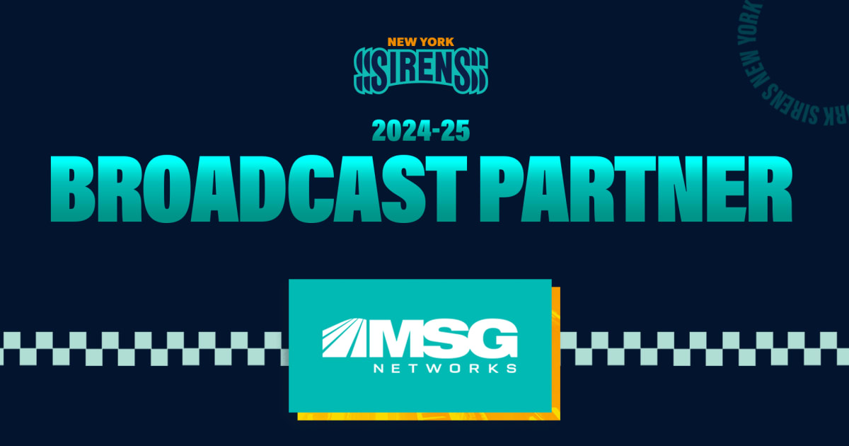 MSG NETWORKS TO RETURN AS BROADCAST PARTNER FOR NEW YORK SIRENS | PWHL - Professional Women's ...