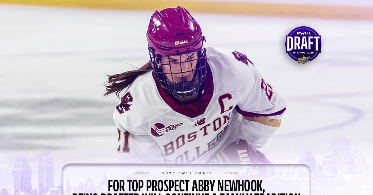 For top prospect Abby Newhook, being drafted will continue a family ...