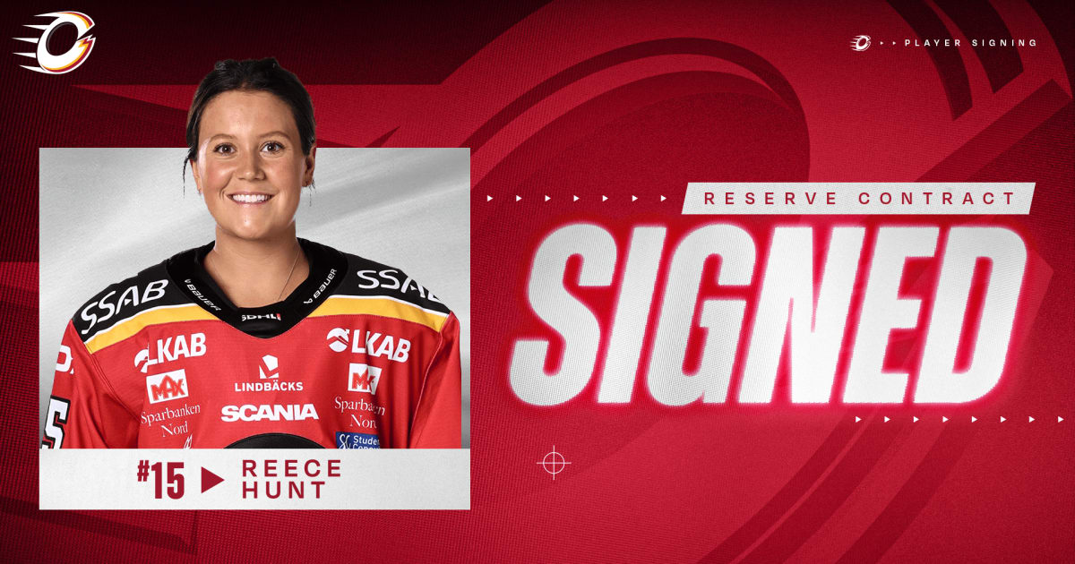 OTTAWA CHARGE SIGN REECE HUNT TO A RESERVE PLAYER CONTRACT | PWHL ...