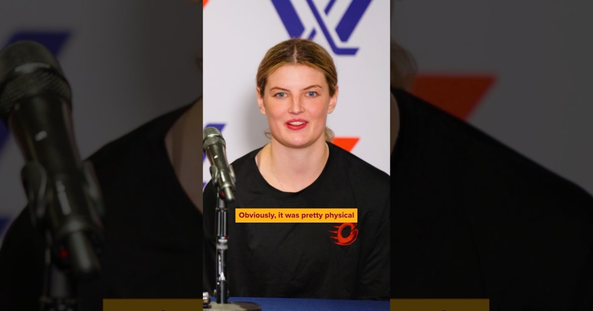 Danielle Serdachny on her first game as a professional hockey player # ...