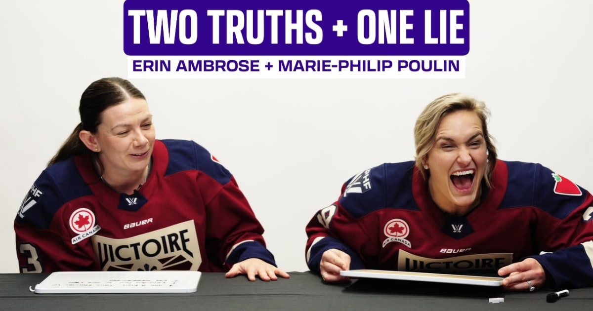 Two Truths and One Lie | Erin Ambrose + Marie-Philip Poulin | PWHL ...