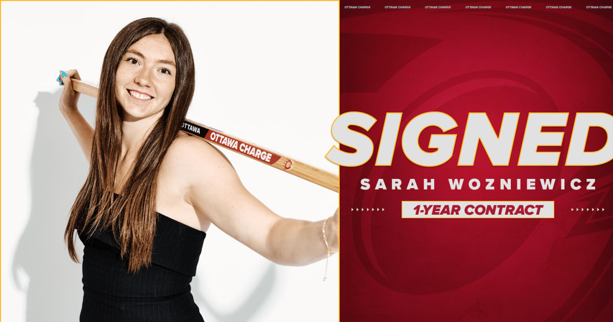 OTTAWA CHARGE SIGN THIRD ROUND PICK SARAH WOZNIEWICZ | PWHL - Professional Women's Hockey League
